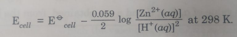 Nernst Equation - Chemistry, Class 12, Electro Chemistry